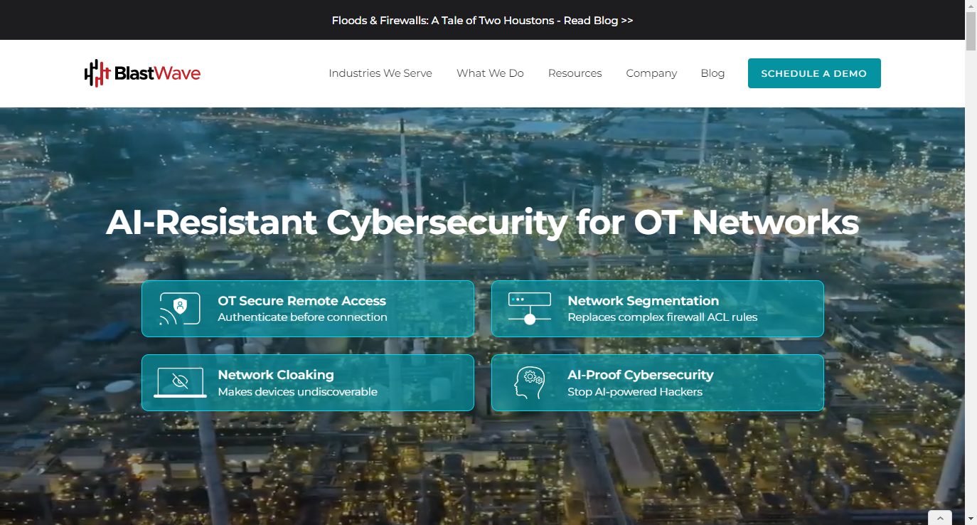 BlastWave: Leading OT Cybersecurity Solution for ICS and SCADA Protection